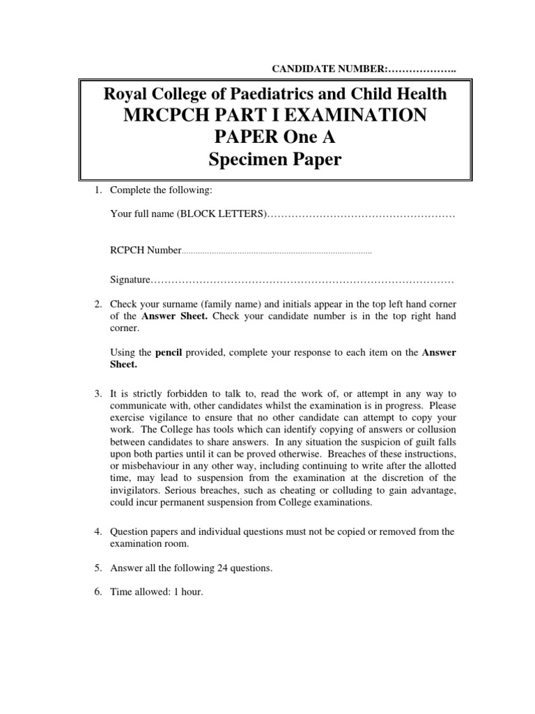 MRCPCH 1a | PDF | Test (Assessment) | Twin