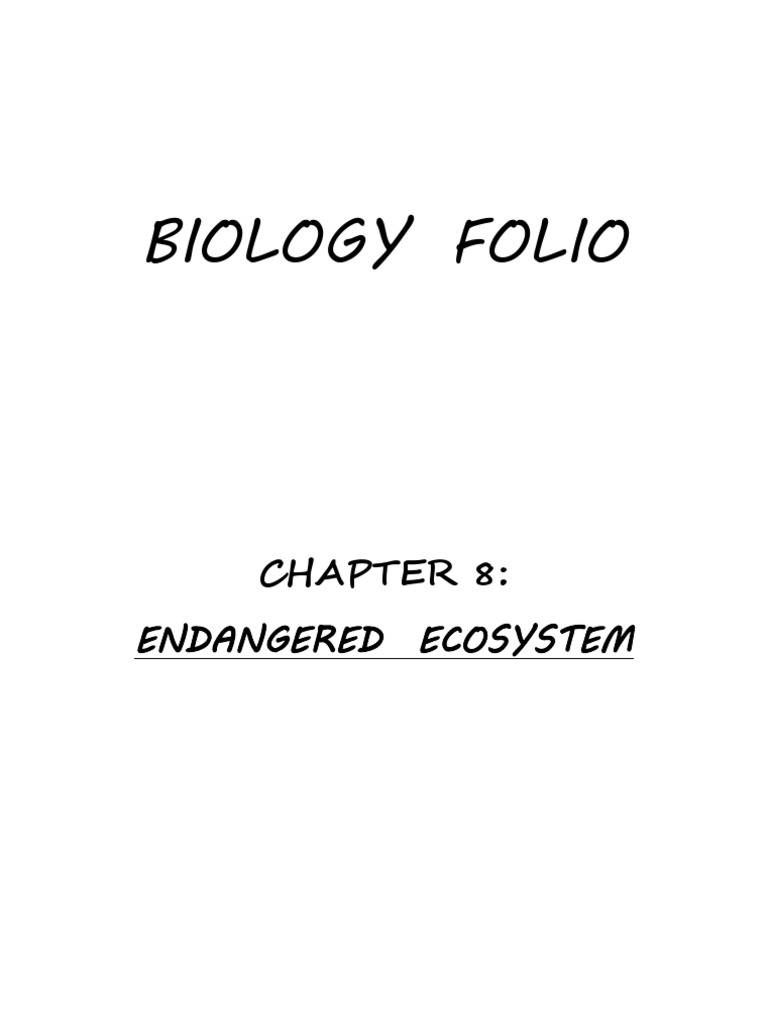BIOLOGY FOLIO Form 4 Chapter 9 Endangered Ecosystem | PDF | Greenhouse ...