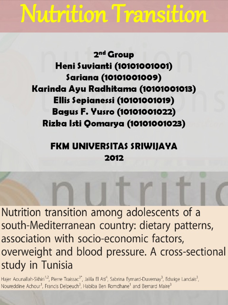 Nutrition Transition | PDF