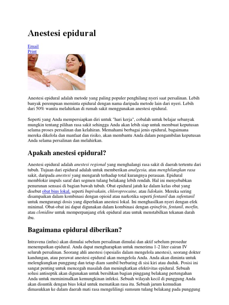 Anestesi Epidural | PDF