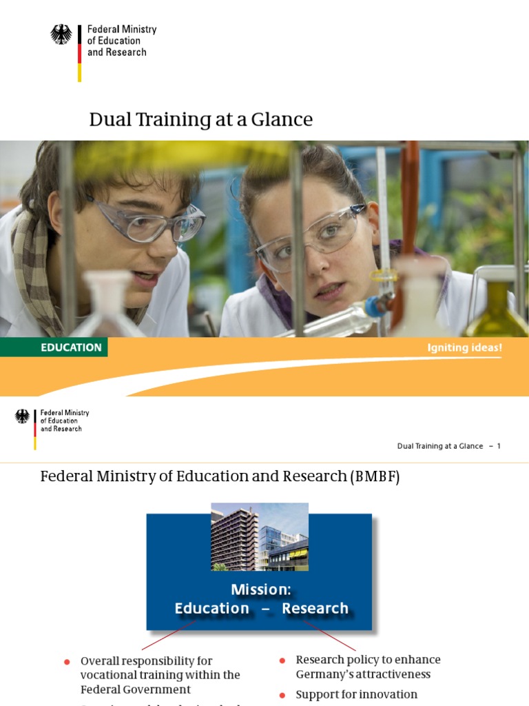 Germany - Dual Training at A Glance - Federal Ministry of Ed and Res ...