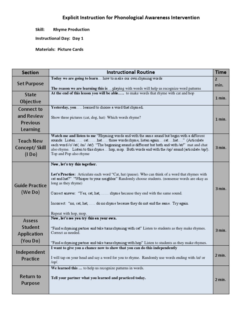 Rhyme Production | PDF | Rhyme | Pedagogy