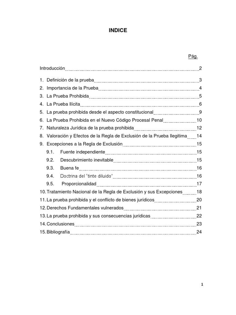 Prueba Prohibida - Victor | PDF | Evidencia (ley) | Ley procesal