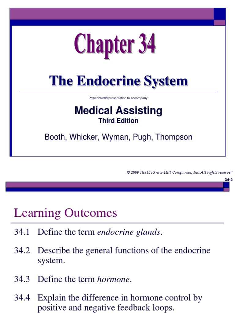 Chapter 34 The Endocrine System | PDF | Hormone | Endocrine System