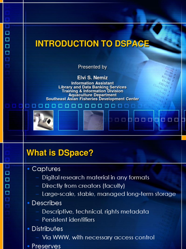 Introduction To DSpace | PDF | Metadata | Computing