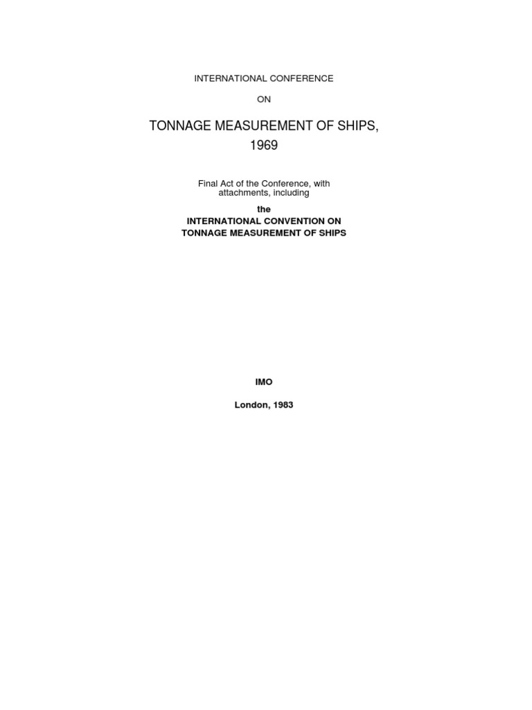 Tonnage Measurement (Complicated) | PDF