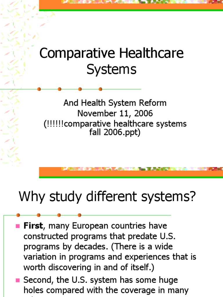 Comparative Healthcare Systems