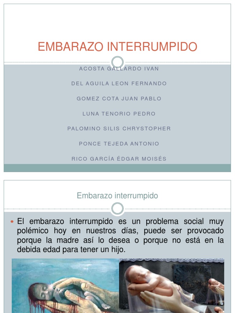 EMBARAZO INTERRUMPIDO Presentacion | PDF | El embarazo | Reproducción humana