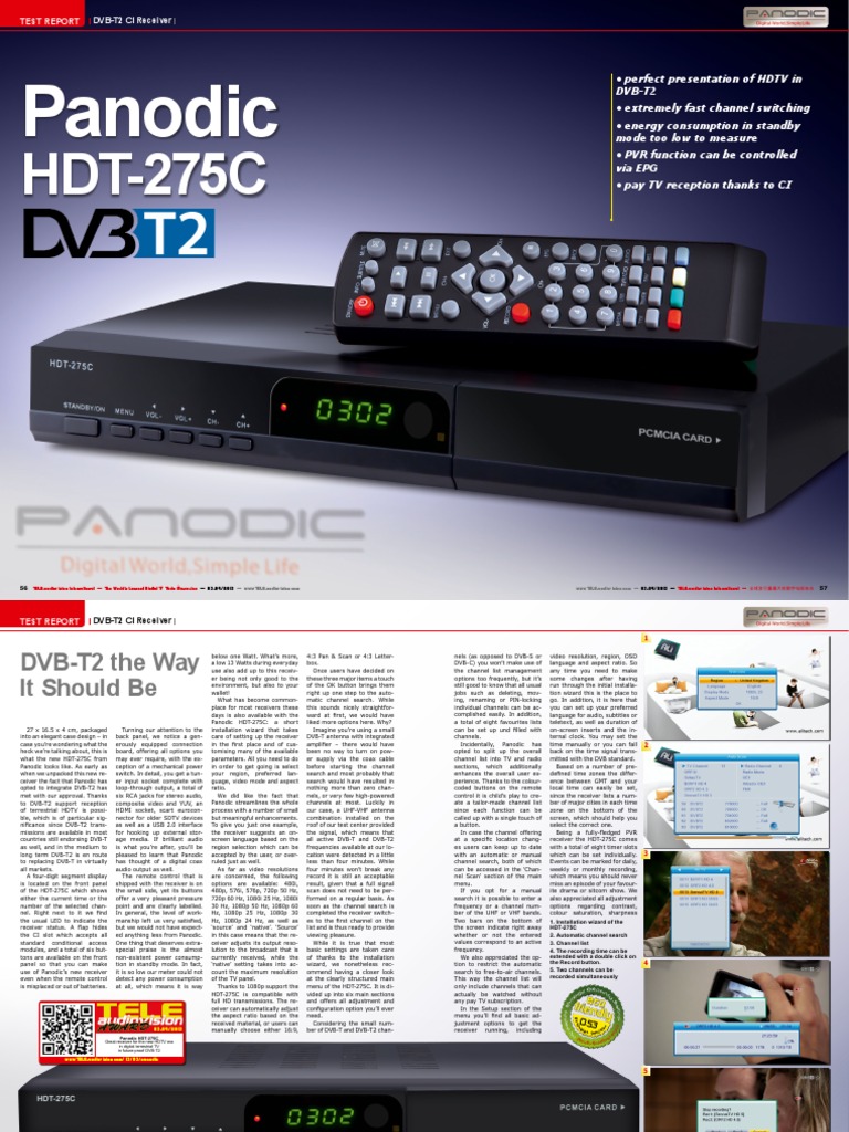 Panodic | PDF | High Definition Television | Digital Video Recorder