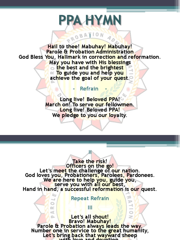 PPA Hymn: A Call to Service and Reformation | PDF
