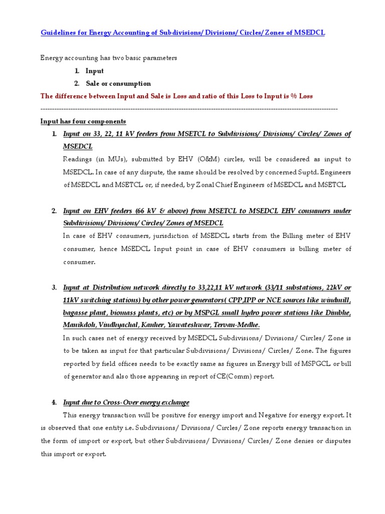 Guidelines Energy Accounting | Download Free PDF | Power (Physics) | Nature