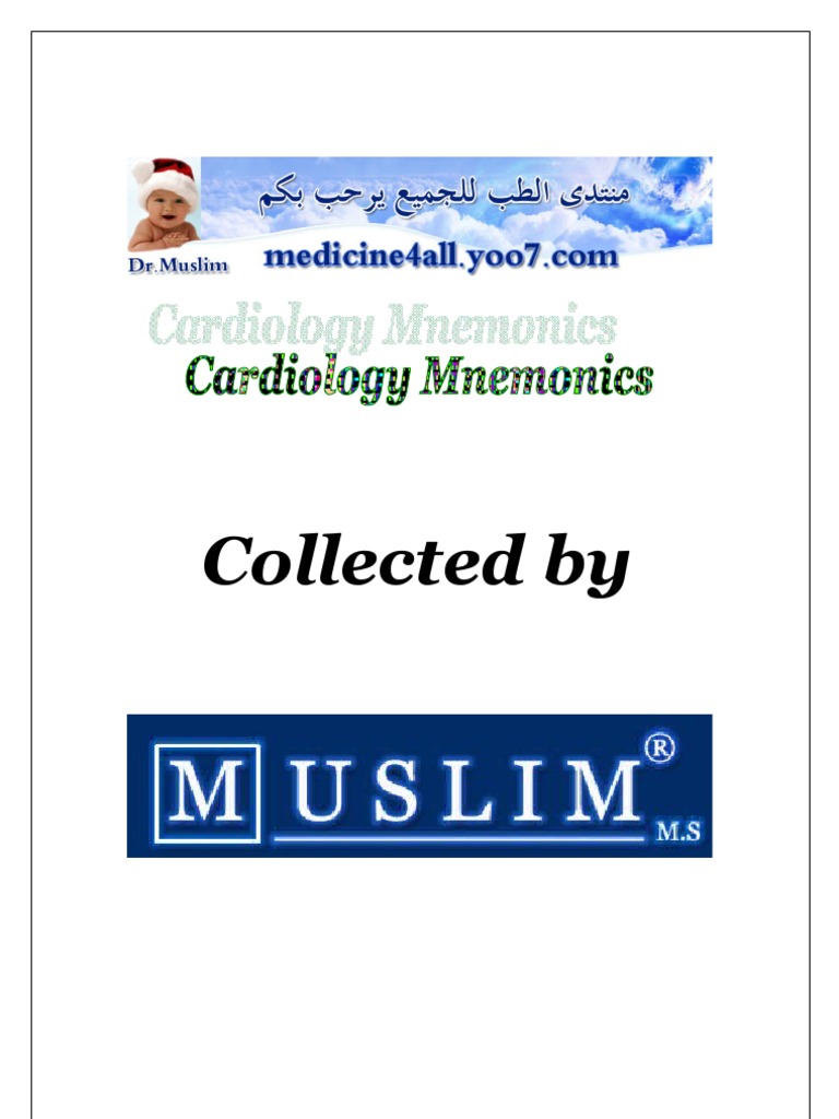 Cardiology Mnemonics for Key Concepts | PDF