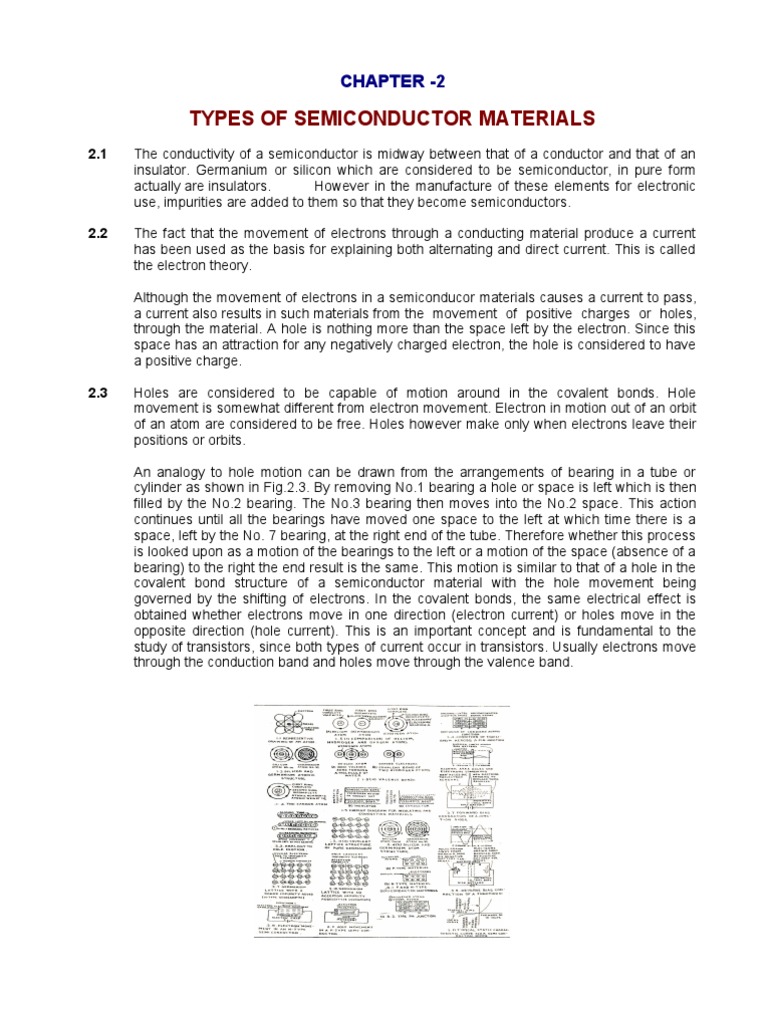 Types of Semiconductor Materials: Chapter - 2 | PDF | Semiconductors ...