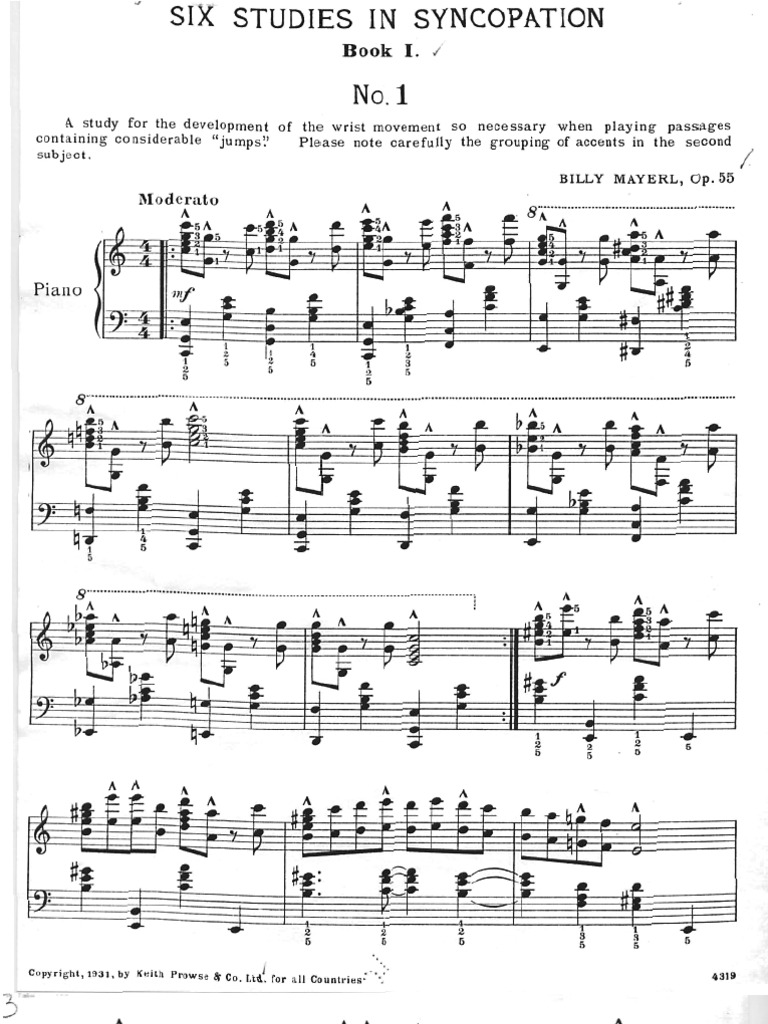 Mayerl, Billy - 55 Studies in Syncopation | PDF