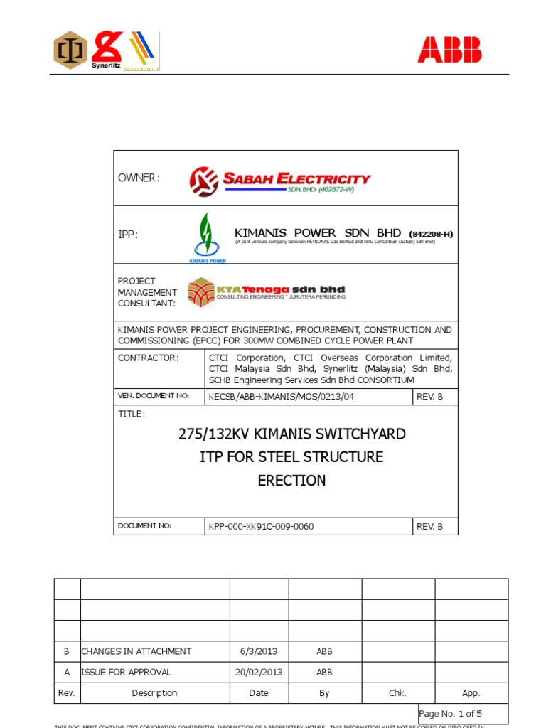 Itp Steel Structure | PDF | Specification (Technical Standard ...