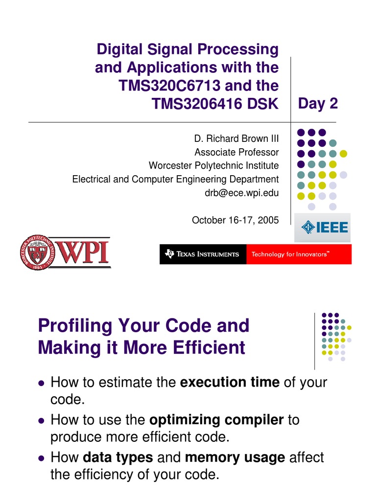 Dspworkshop Part2 2006 | Download Free PDF | Program Optimization | Subroutine