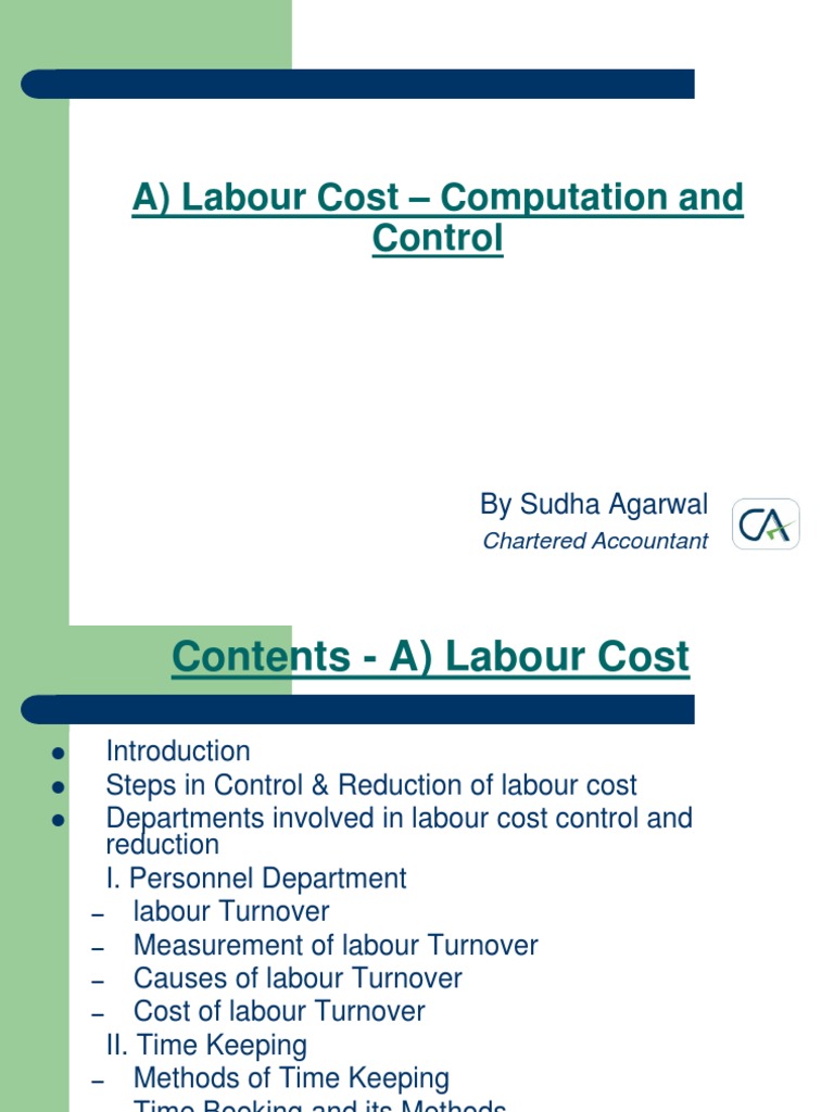 Lecture 3 - Labour Control | PDF | Piece Work | Turnover (Employment)