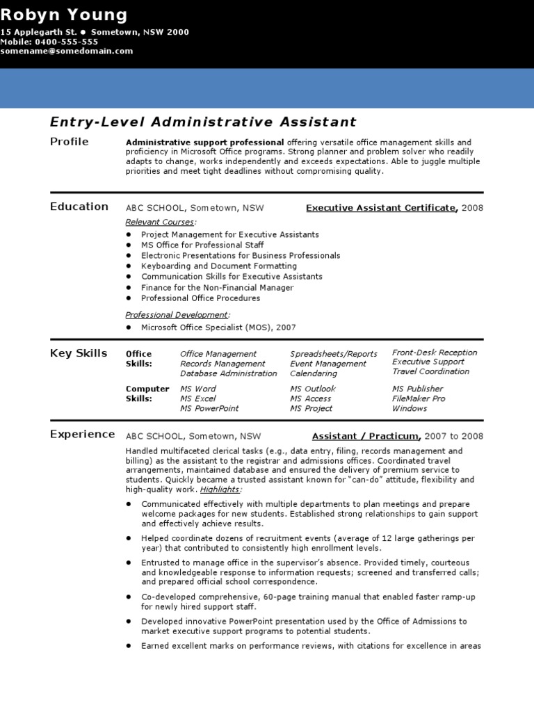 1.admin Assistant CV Template | PDF | Microsoft Office | Computing