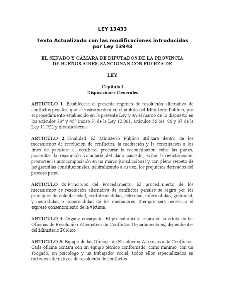 Ley 13433 | PDF | Derecho