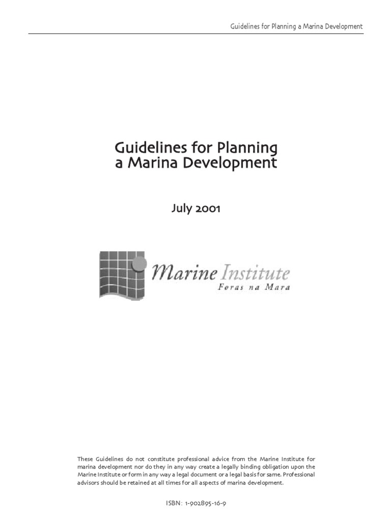 Guidelines For Planning A Marina Development | PDF | Environmental ...
