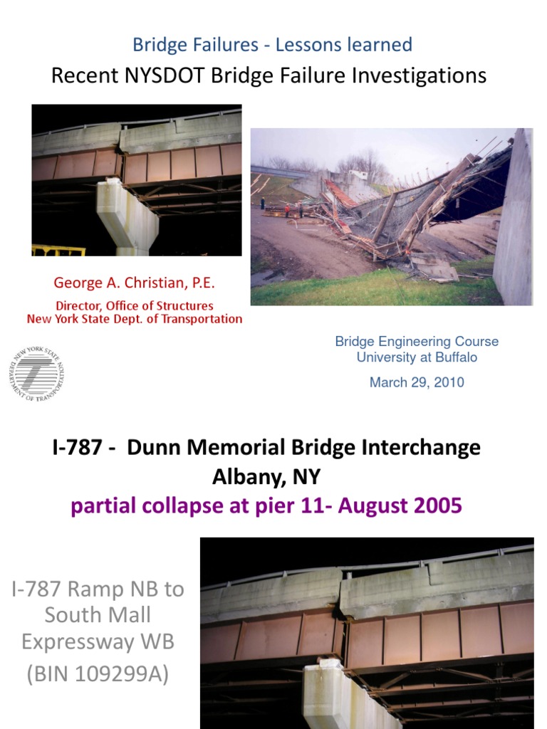 NYSDOT Bridge Failure Insights | PDF | Bearing (Mechanical) | Solid ...