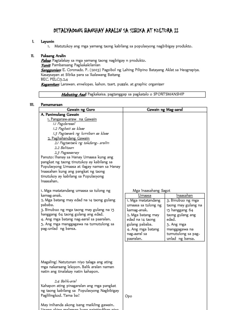 Hks Lesson Plan For Grade IIyes E2 N 2 | PDF