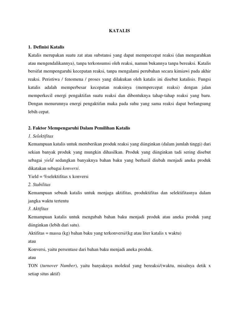 KATALIS | PDF