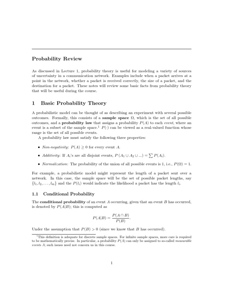 Probability Review | PDF | Probability Theory | Probability Distribution