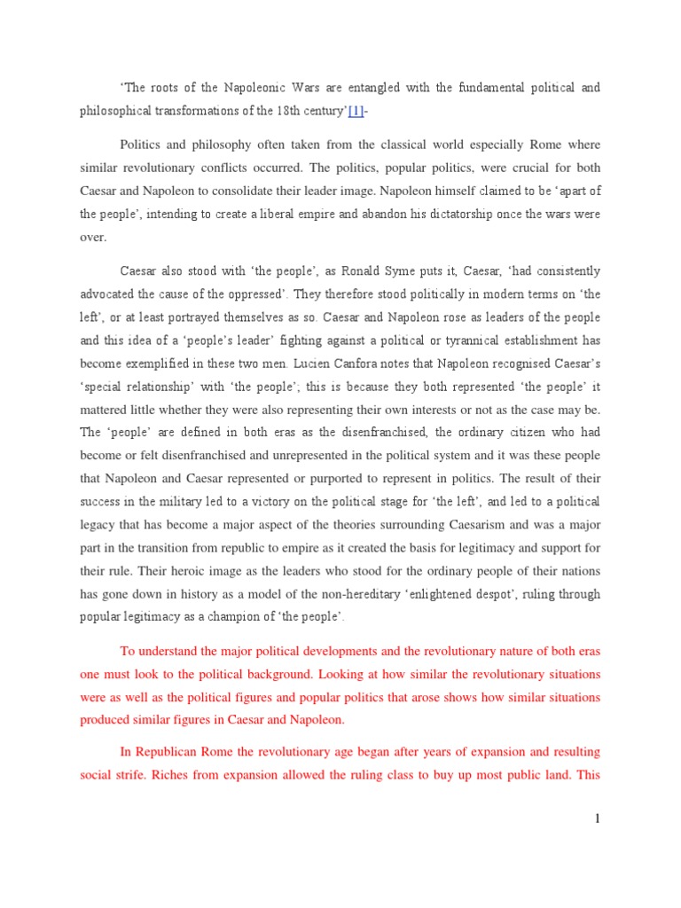 Caesar and Napoleon: People's Leaders | PDF | Napoleon | Julius Caesar