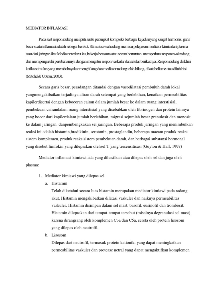 Mediator Inflamasi | PDF