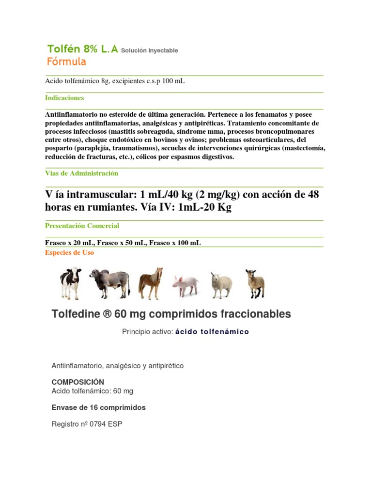 Tolfén 8 | PDF | Droga anti-inflamatoria libre de esteroides ...
