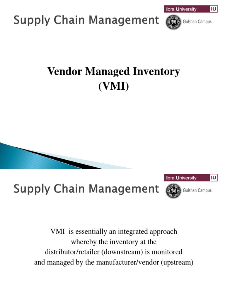 Vendor Managed Inventory | PDF | Inventory | Electronic Data Interchange