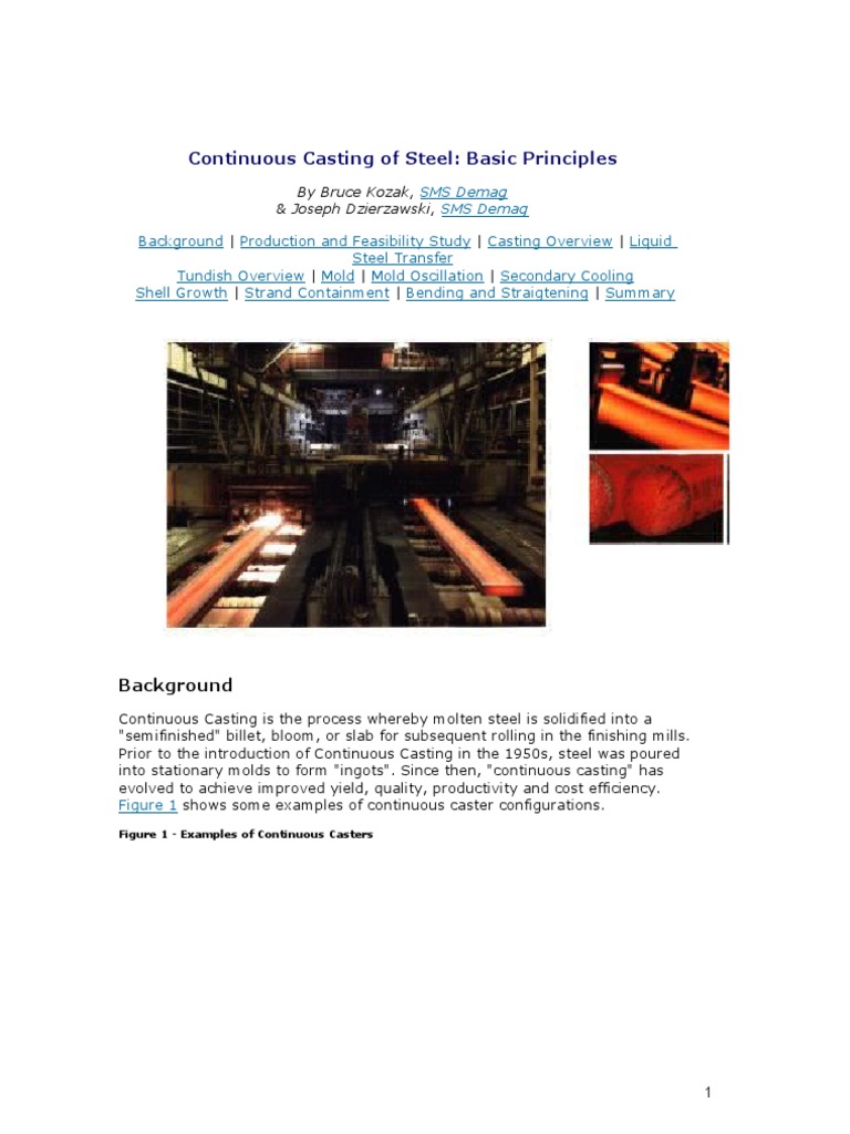 Steel - Continuous Casting | PDF | Casting (Metalworking) | Heat Transfer