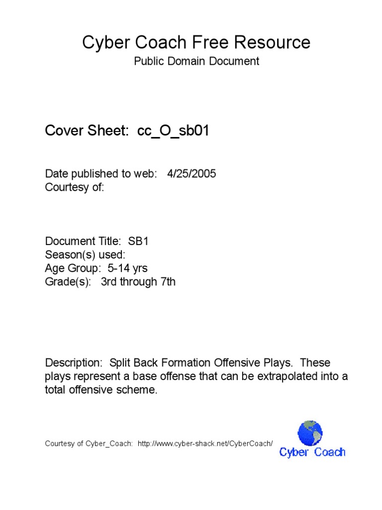 Split Back Formation Offense | PDF | Sport Variants | Sports Rules And ...