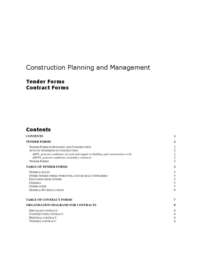 Contract Forms Example | European Union | Business