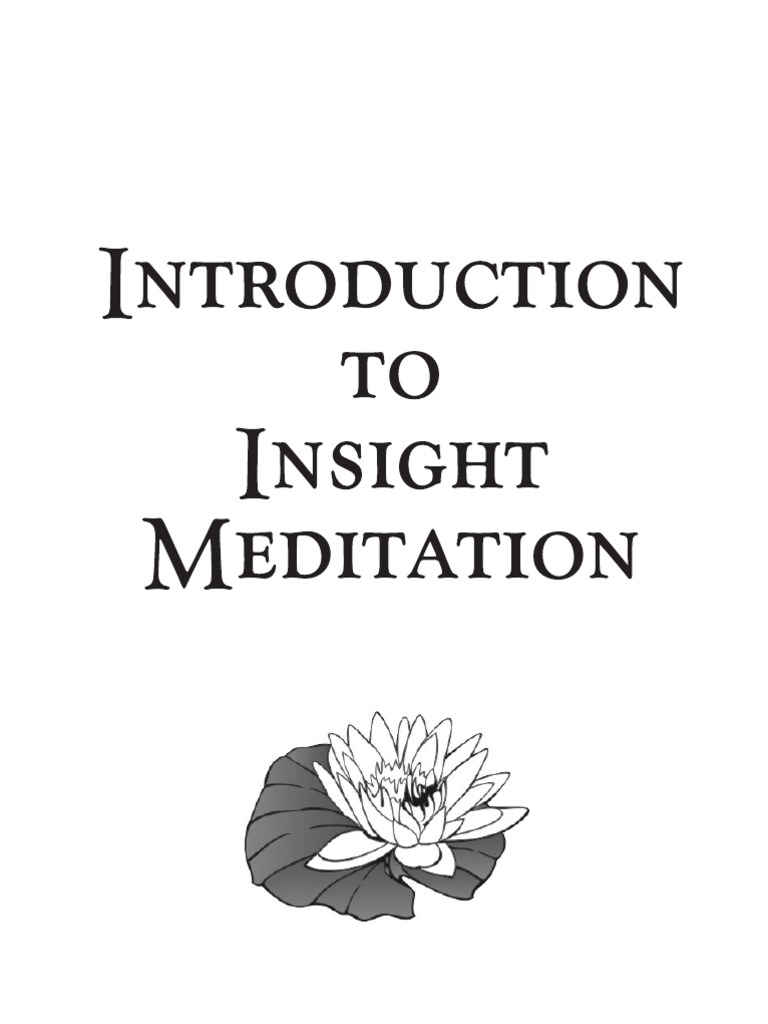 Introduction To Insight Meditation PDF | PDF | Self-Improvement