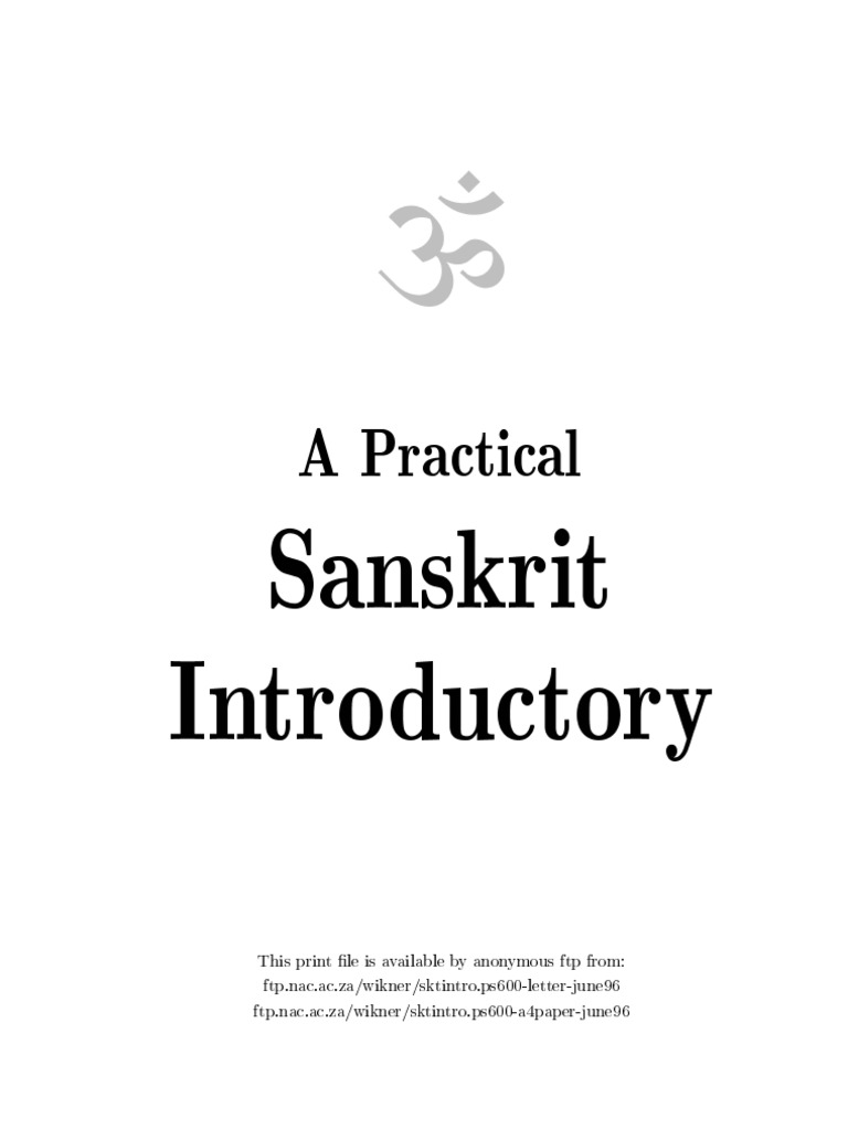 A Practical Sanskrit | PDF