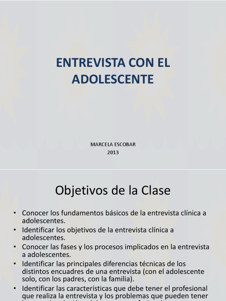 Entrevista Con El Adolescente | PDF | Adolescencia | Adultos