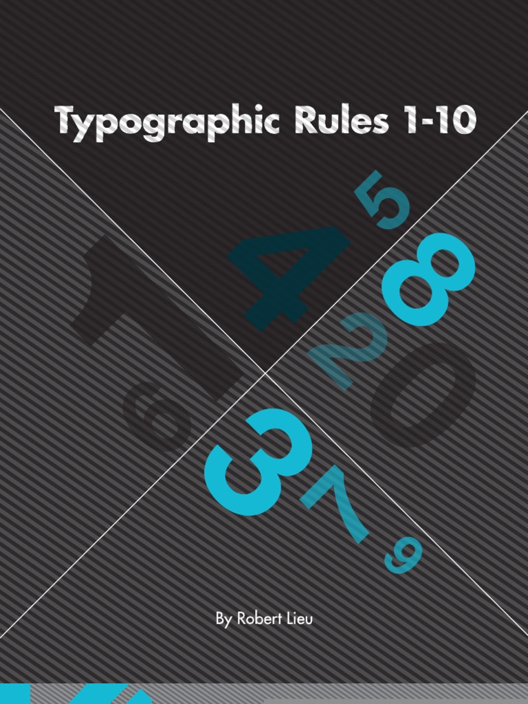 Typographic Rules 1-10 | PDF | Typefaces | Typography