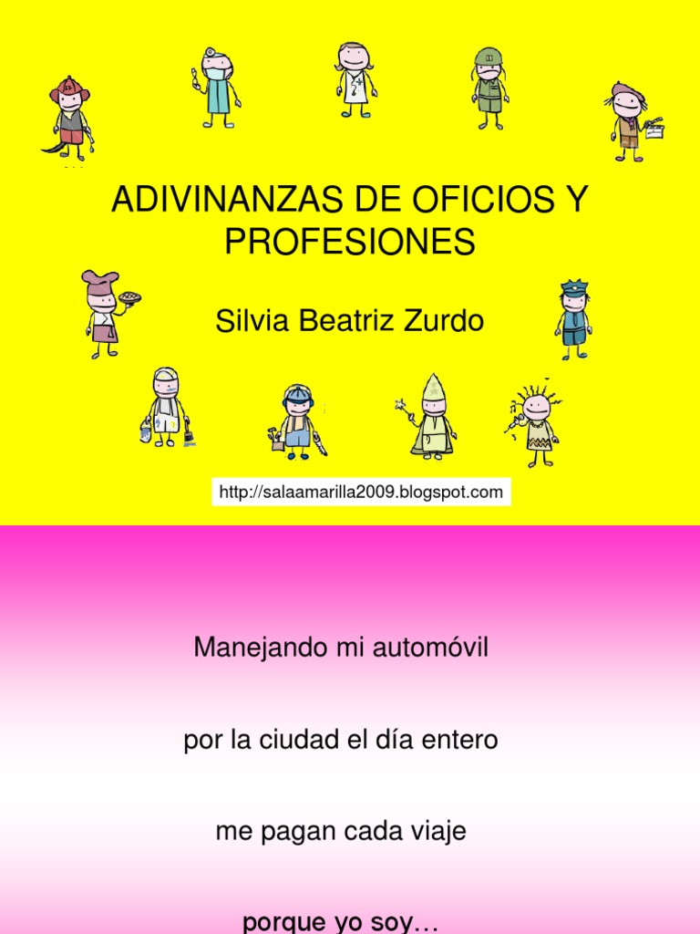 Adivinanzas de Profesiones y Oficios | PDF