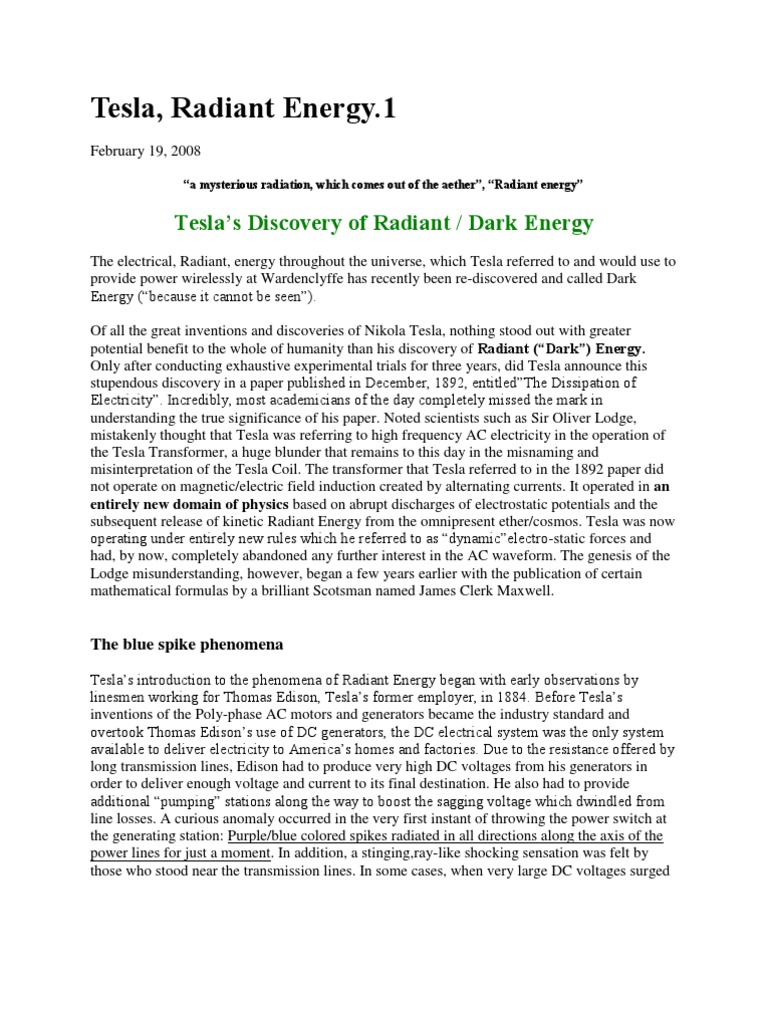 Free Energy Theory | PDF | Dark Energy | Inductor