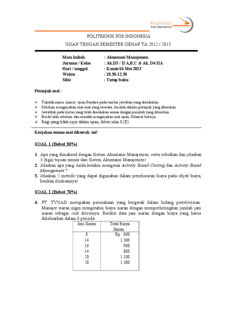Soal Uts Akmen | PDF | Karier & Perkembangan | Teknologi & Rekayasa