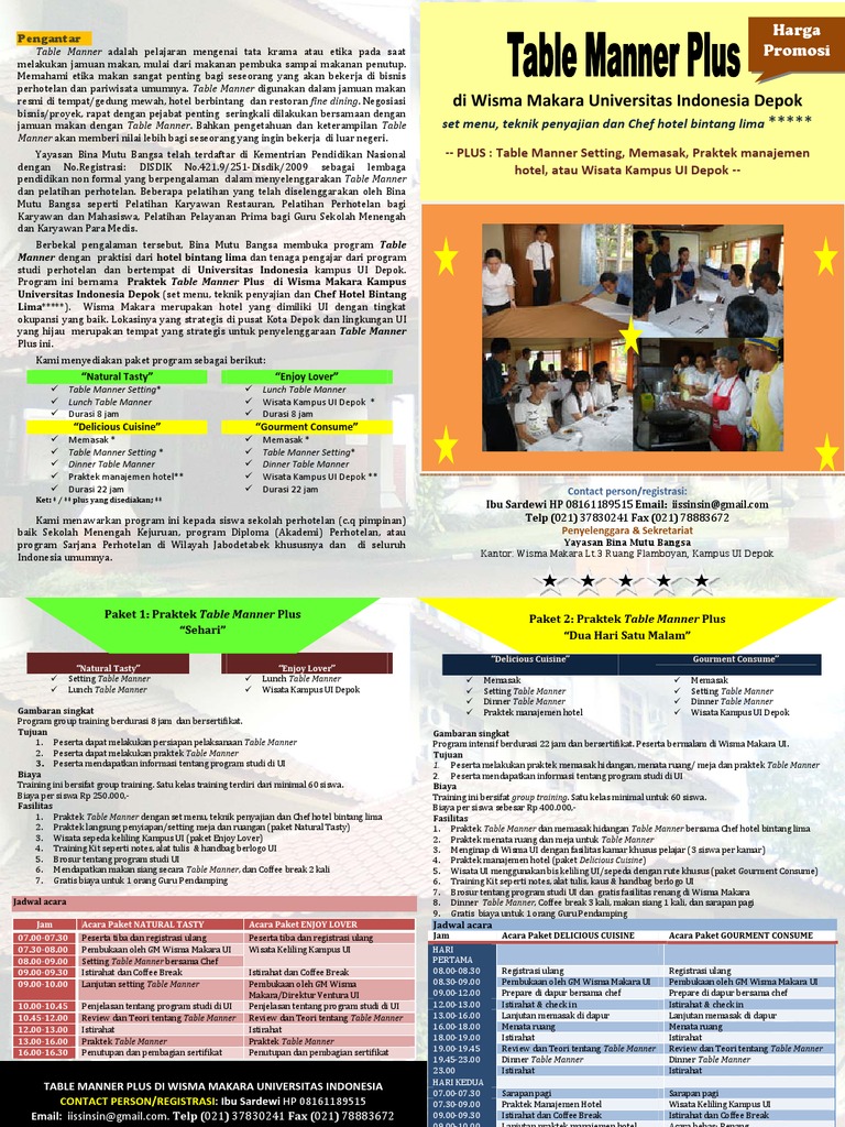 Pelatihan Table Manner | PDF