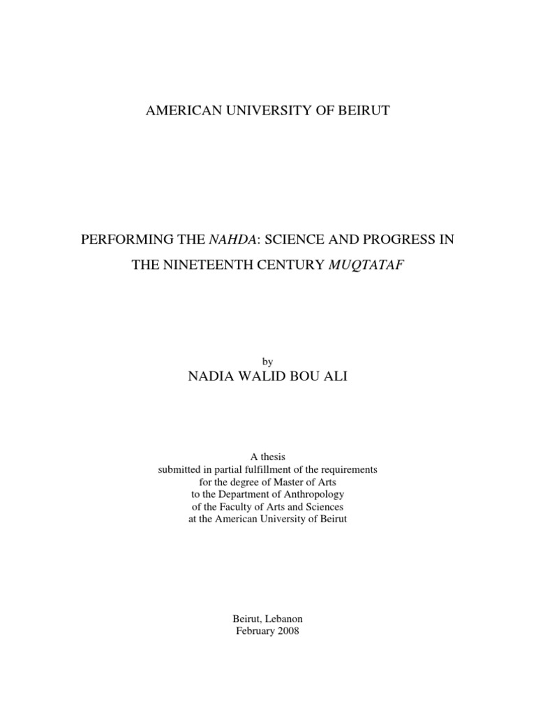 Performing The Nahda (Science and Progress in The Nineteenth Century ...