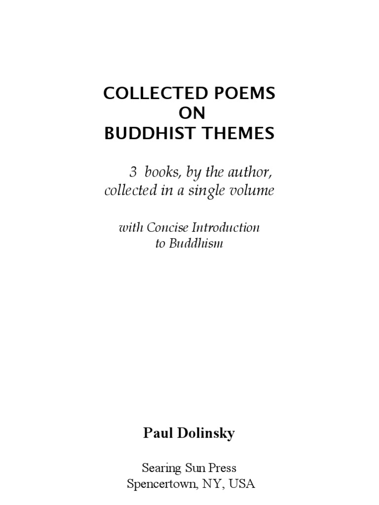 Collected Poems On Buddhist Themes | PDF | Noble Eightfold Path | Sati ...