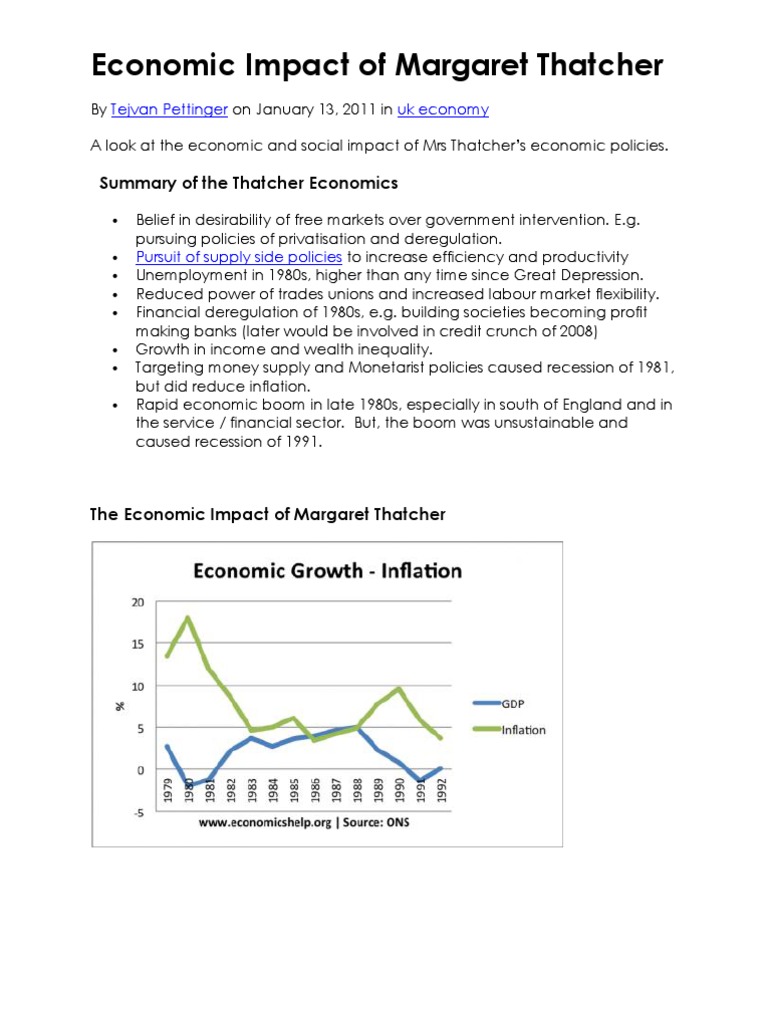 Economic Impact of Margaret Thatcher | PDF | Margaret Thatcher ...