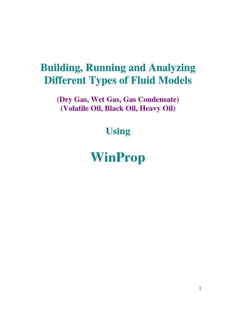 WinProp Fluid Modeling Guide | PDF | Phase (Matter) | Phase Diagram