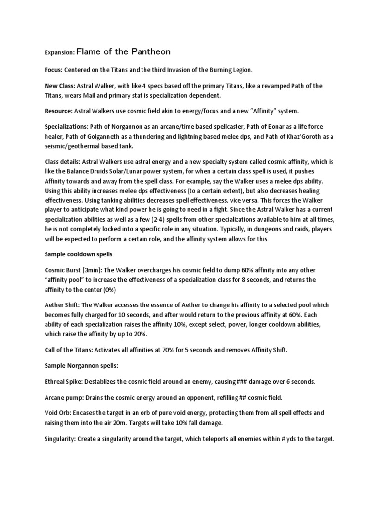 Flame of The Pantheon | PDF | Races And Factions Of Warcraft | Warcraft