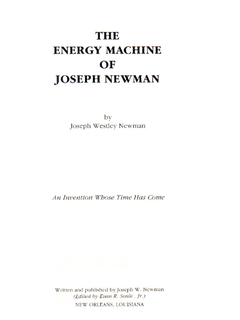 The Energy Machine of Joseph Newman | PDF