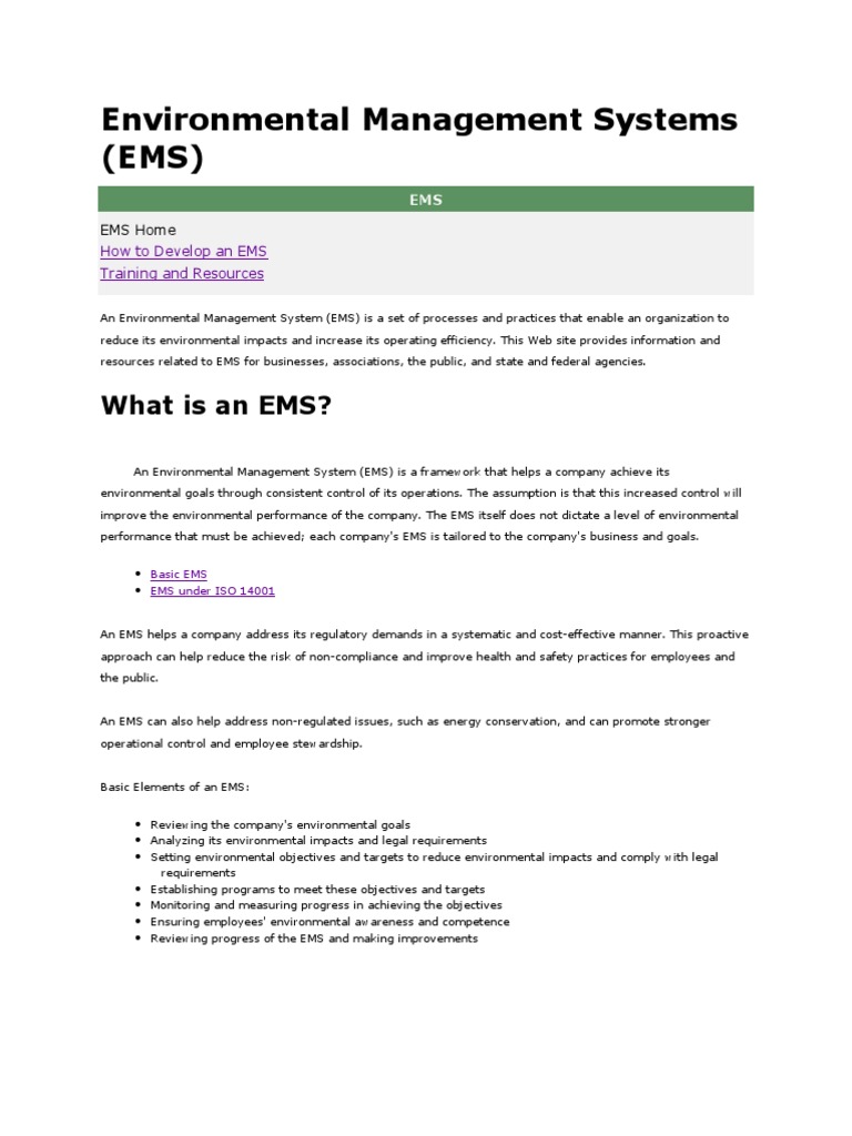 Environmental Management Systems | PDF | Internal Audit | Audit